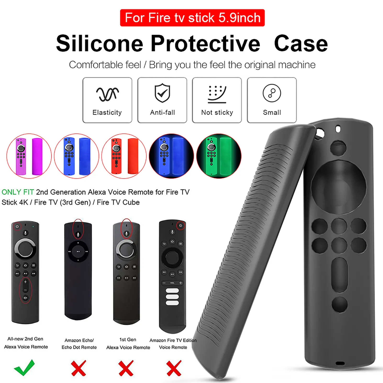 DHgate.com:Glow-in-Dark Remote Silicone Case for Fire TV Stick 4K, 3rd ...