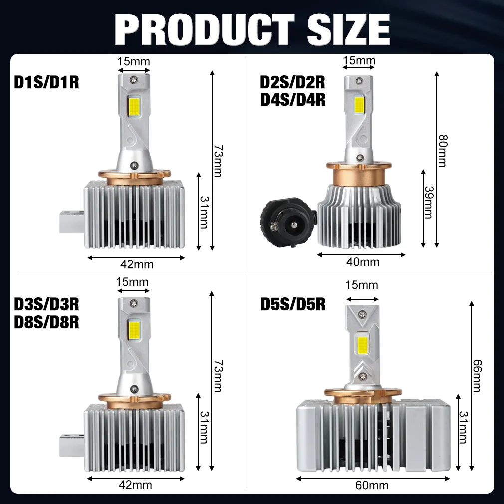 DHgate.com:2Pcs 120W LED Headlight Bulbs, 90,000LM Super Bright LED Conversion Kit, D1S D2S D3S ...