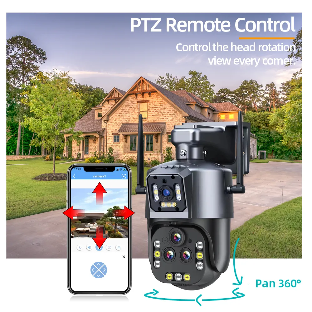 Long Distance Outdoor Wireless PTZ IP Camera 100M-150M Range 8K 16MP ...