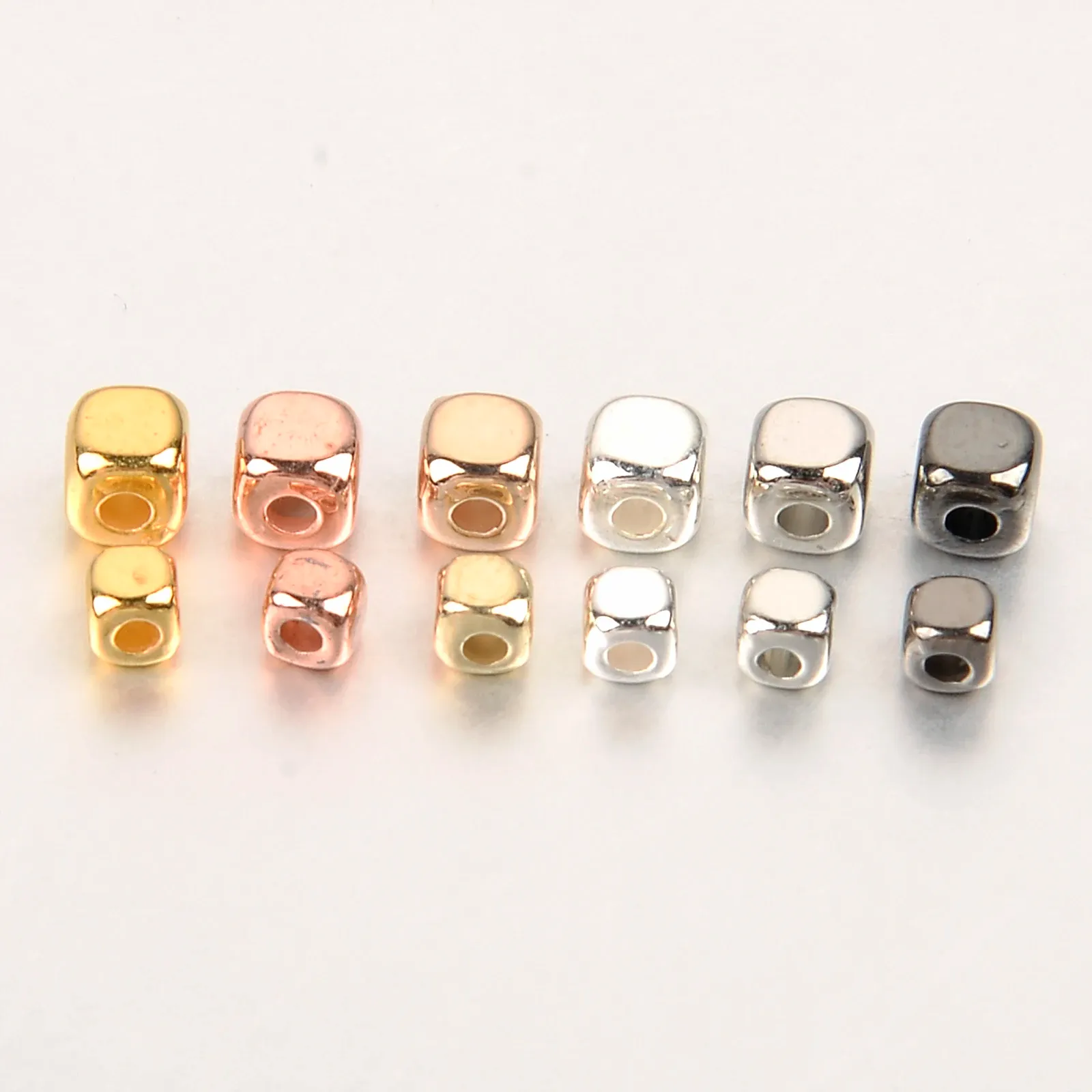 DHgate.com:Rose Gold 3-4mm Square CCB Loose Spacer Beads (100-400pcs) for DIY Jewelry ...
