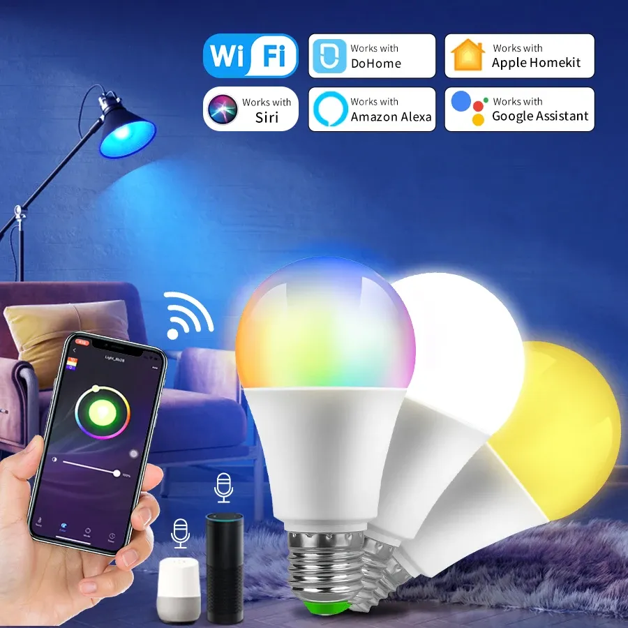 DHgate.com:DoHome Smart WiFi Bulb, E27 12W Voice-Controlled Lamp ...