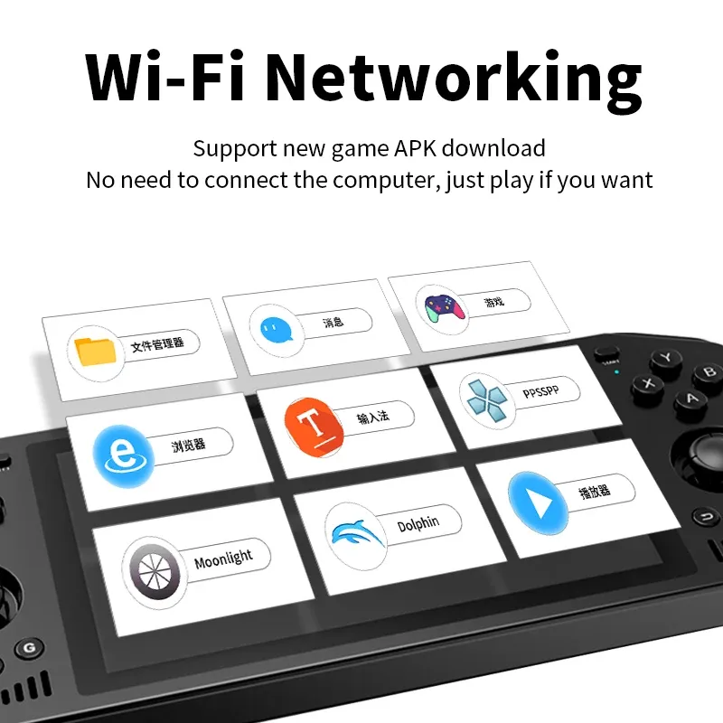 Retro Console Handheld - 5.5 Inch Touch Screen Portable Gaming Device ...