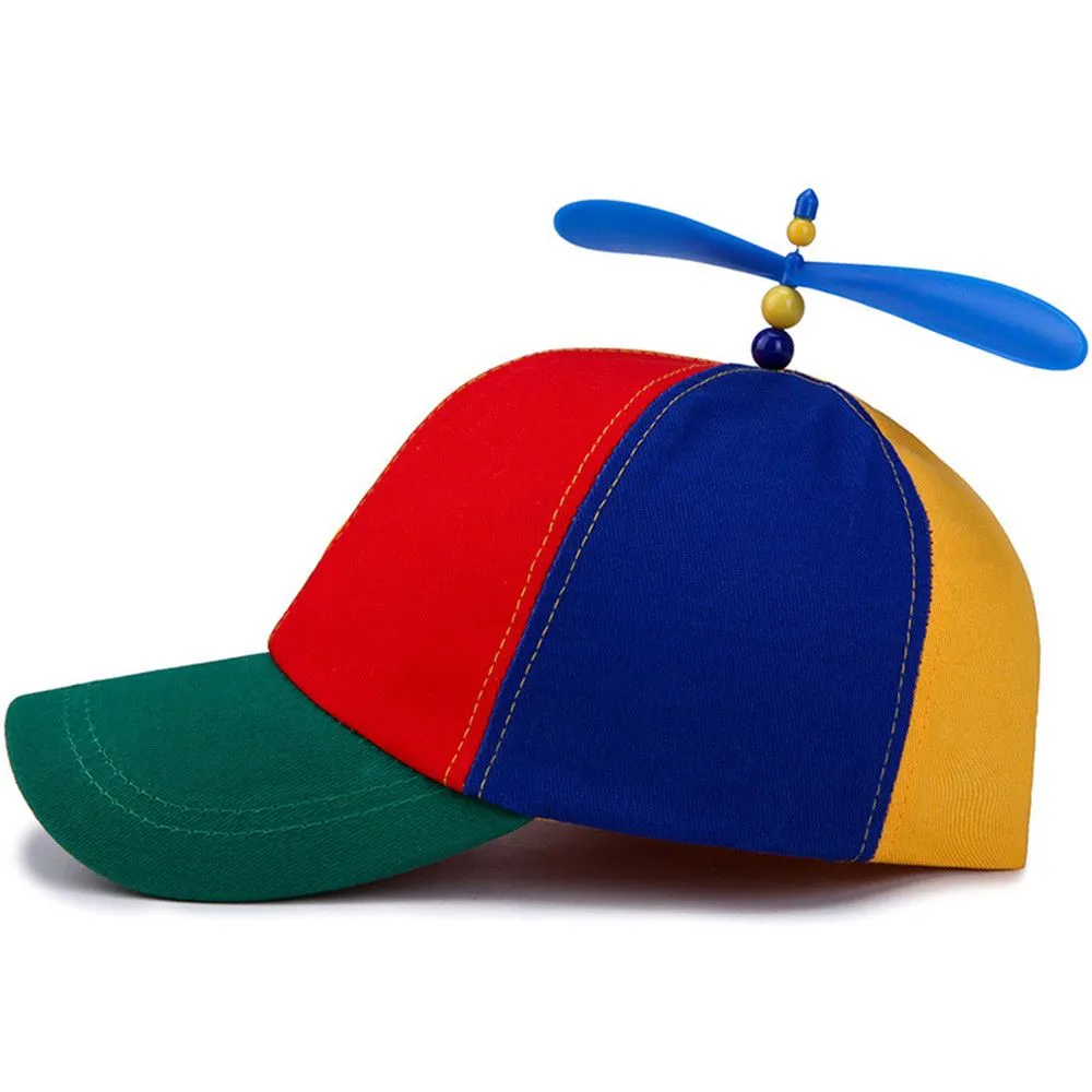 Rainbow Adventure Bamboo Dragonfly Propeller Hat Funny Snapback ...