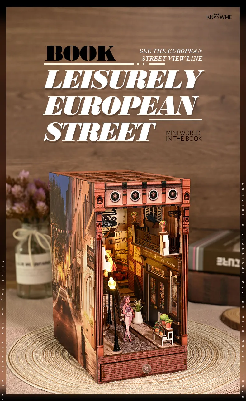 Mini Book Shelf Alien Theme DIY Book Nook Kit Wooden Puzzle, Miniature ...