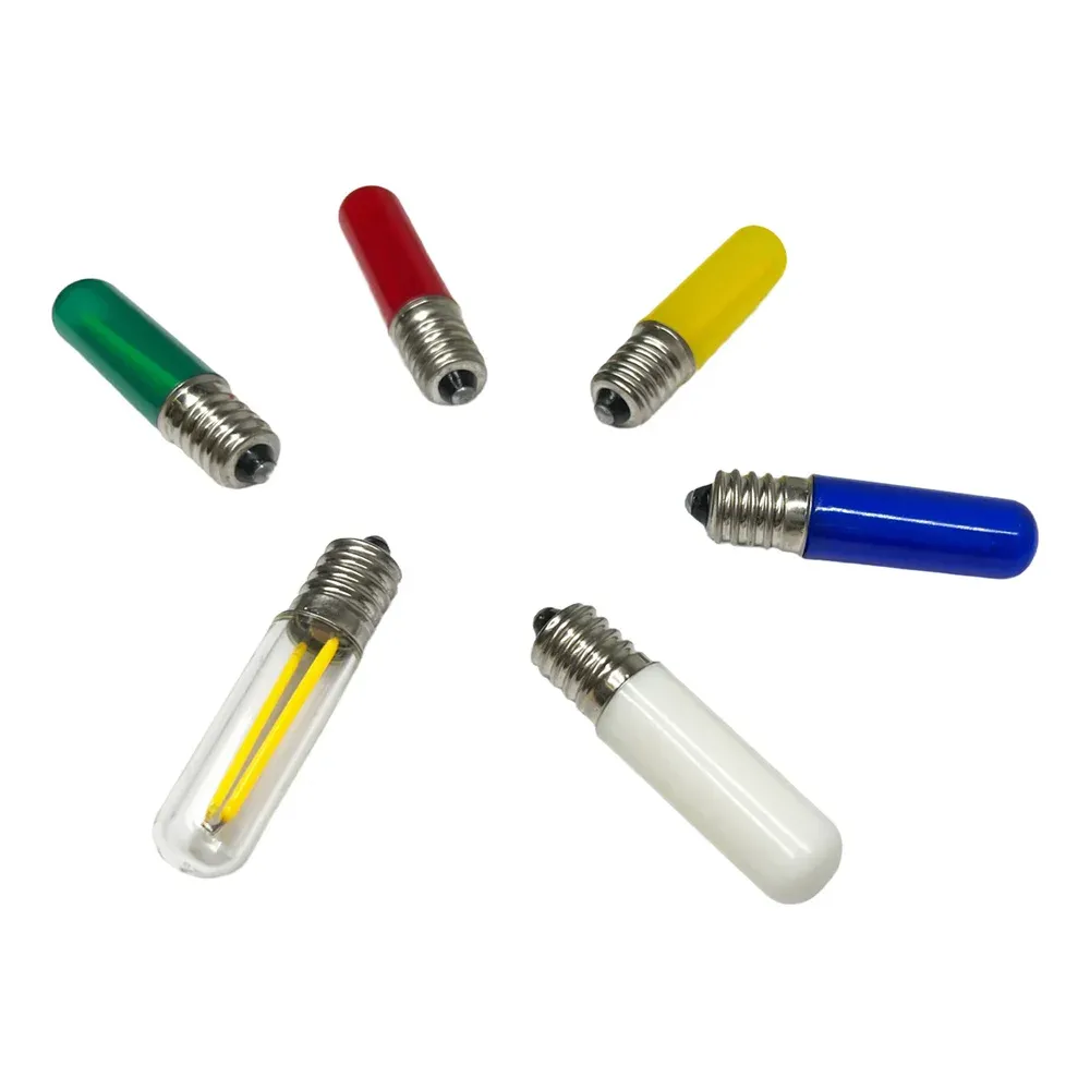 Vintage T15 1.5W E14 Tubular filament lamp bulb with Colorful Sheel for ...