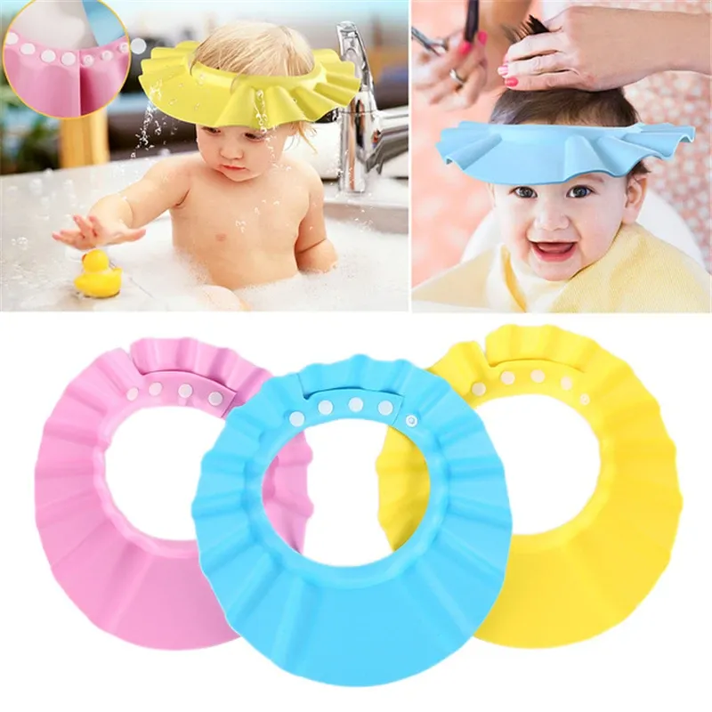 Shampoo Shower Caps Adjustable Baby Bath Visor Soft, Lightweight Infant ...