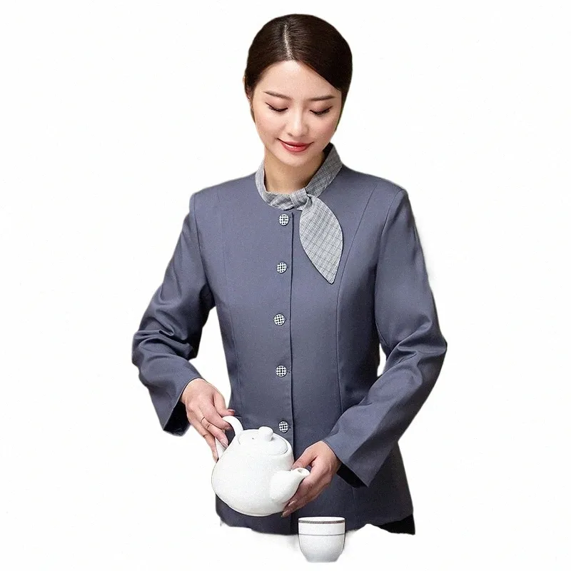 Custom Logo Long Sleeve Restaurant Uniform: Durable Waiter/Waitress ...