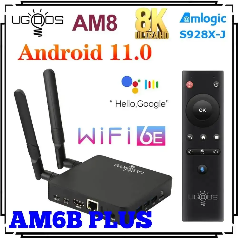 DHgate.com:4K Ultra HD Android 11 TV Box, UGOOS AM6B Plus Smart Media ...