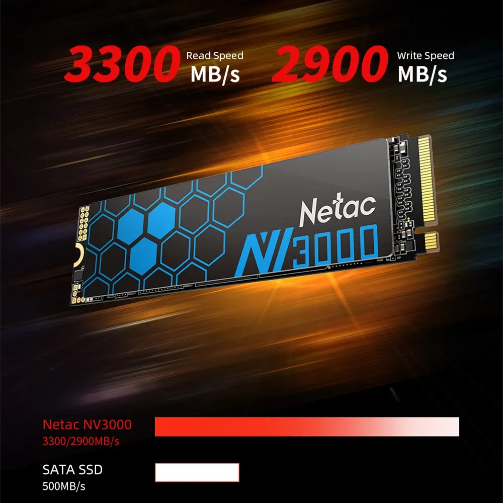 Netac 250GB/500GB/1TB M.2 NVMe SSD, Graphene Heat Sink, Ultra-Fast PCIe3.0x4 Internal Solid ...
