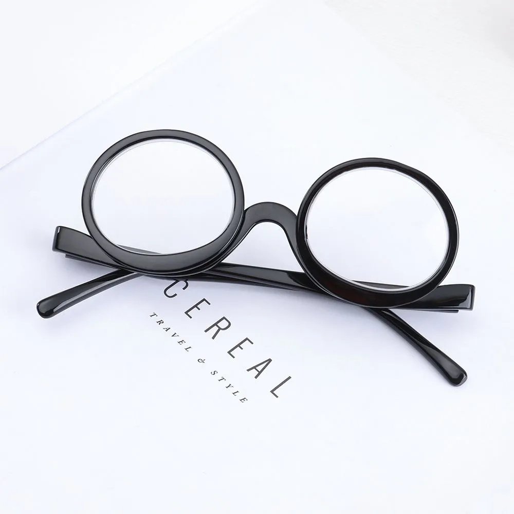 Rotating Magnifying Makeup Reading Glasses for Women Folding Clamshell ...