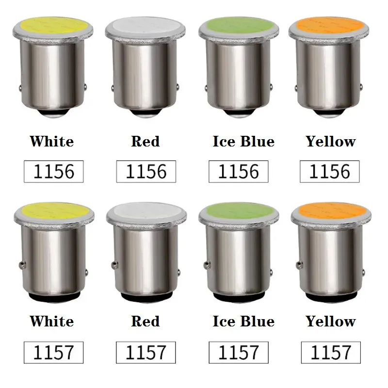 Car LED Bulb P21W 1156 Ba15s 1157 Bay15d Turn Signal Light COB 12V ...