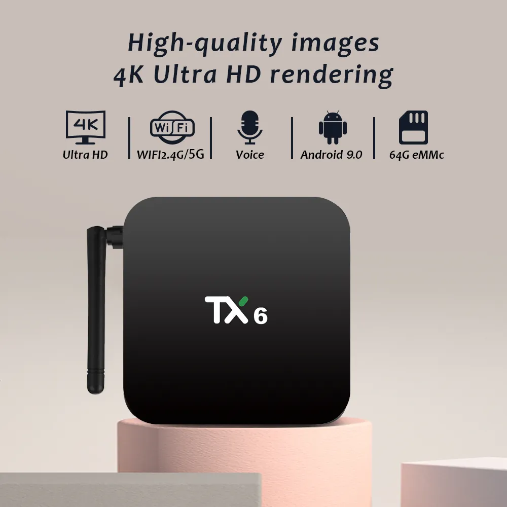 Tanix TX6 Smart TV Box Android 9.0 Media Player With Allwinner H616, 4K ...