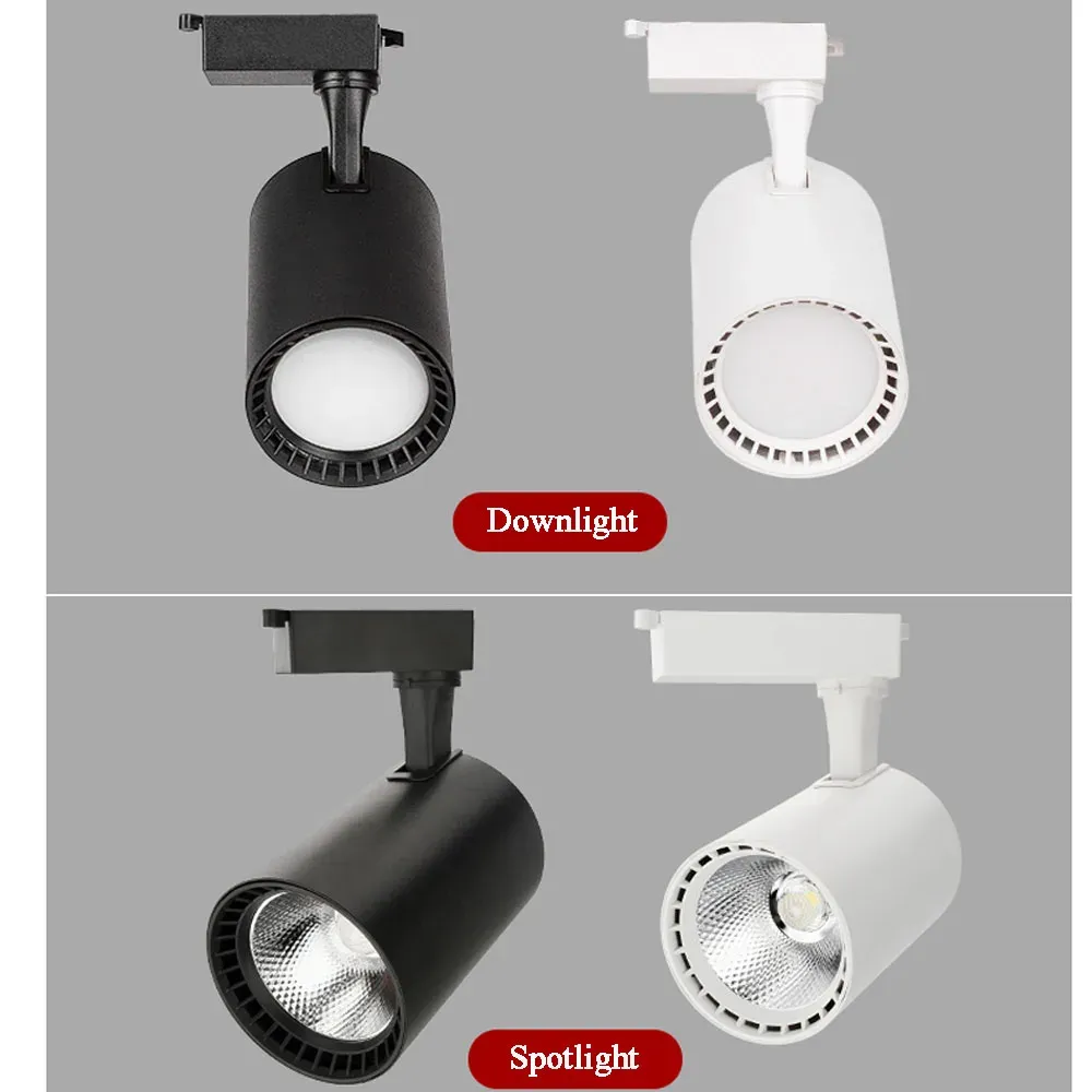DHgate.com:Aluminum COB LED Track Light - Dimmable Rail Spotlights for ...