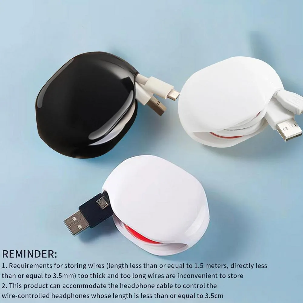 Earphone Cord Winder Automatic Headphone Cable Organizer USB Cable ...