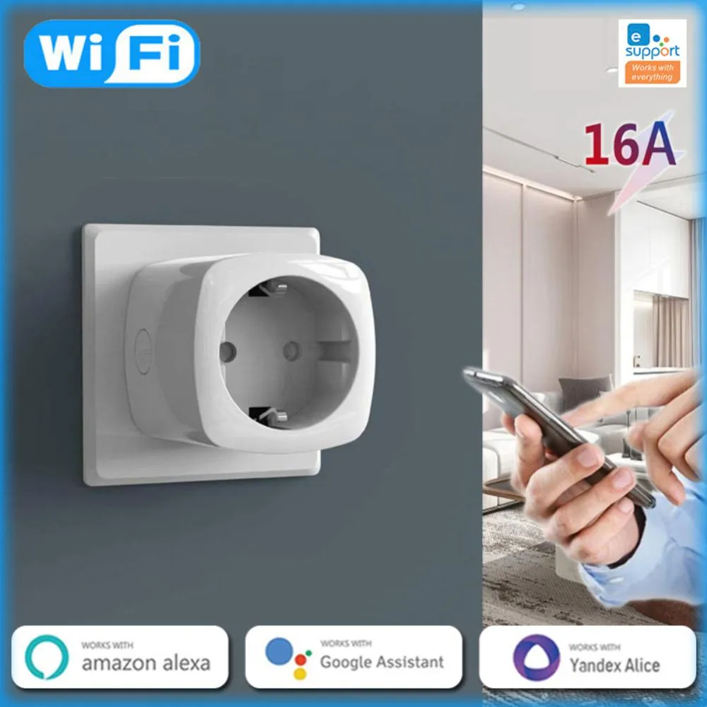 DHgate.com:Smart Light Socket EU 16A Wifi Plug with Power Monitor ...