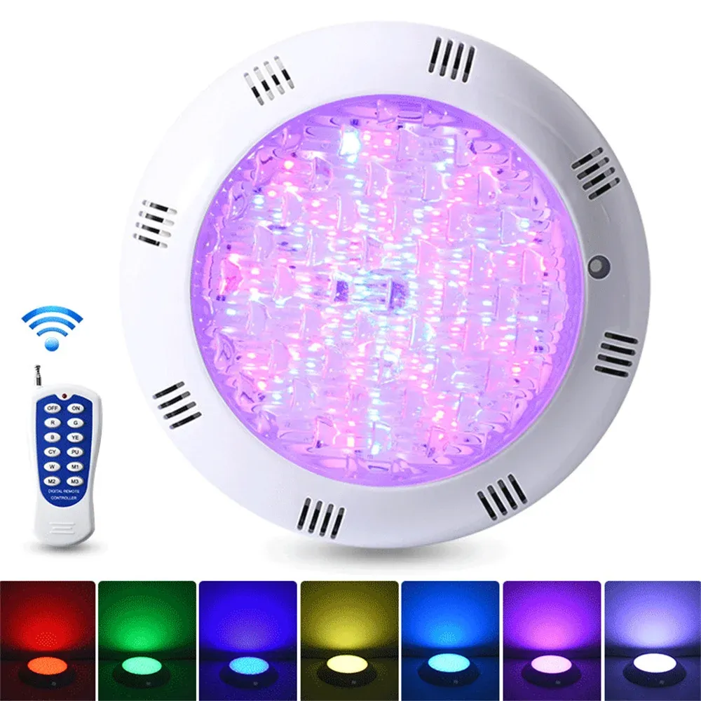 RGB LED Pool Light, 12V IP68 Waterproof Outdoor Underwater Pond Light ...