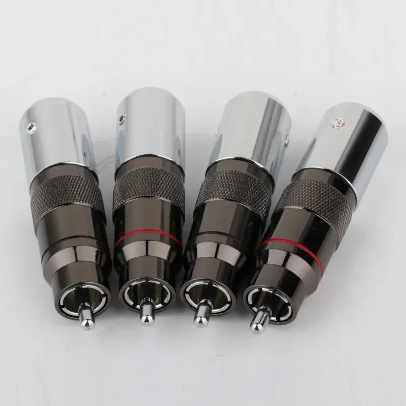 Audiophile Male RCA Socket Connector Rhodium-Plated Screw Speaker Wire ...