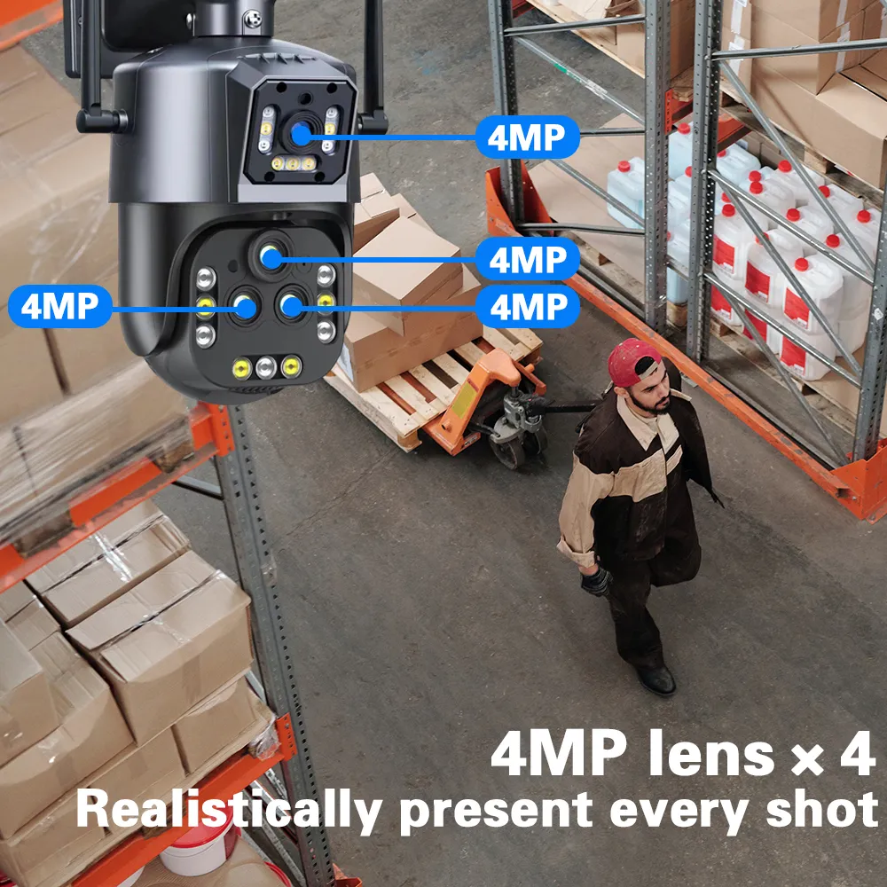 Long Distance Outdoor Wireless PTZ IP Camera 100M-150M Range 8K 16MP ...