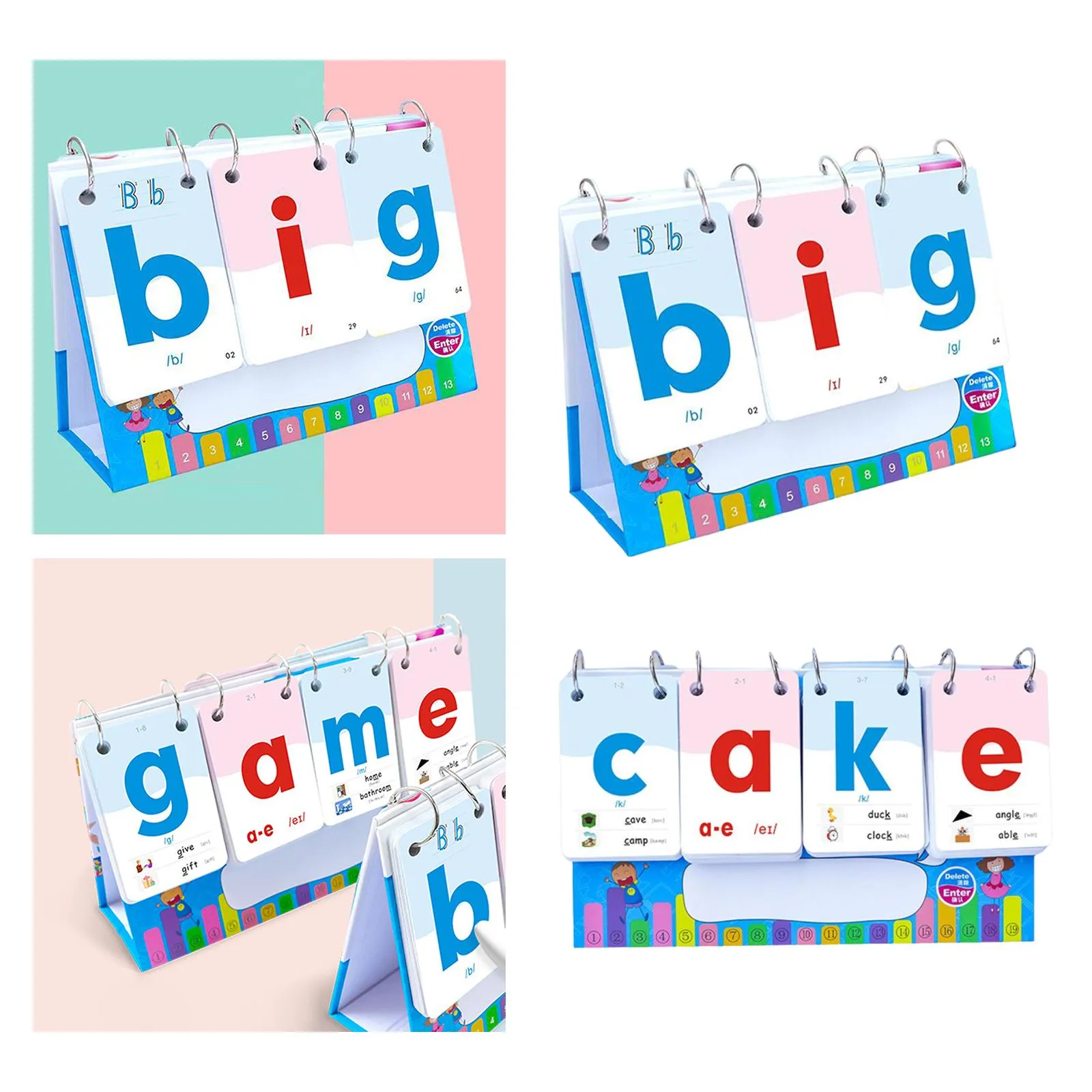 Montessori Alphabet board reading with Flash Cards...