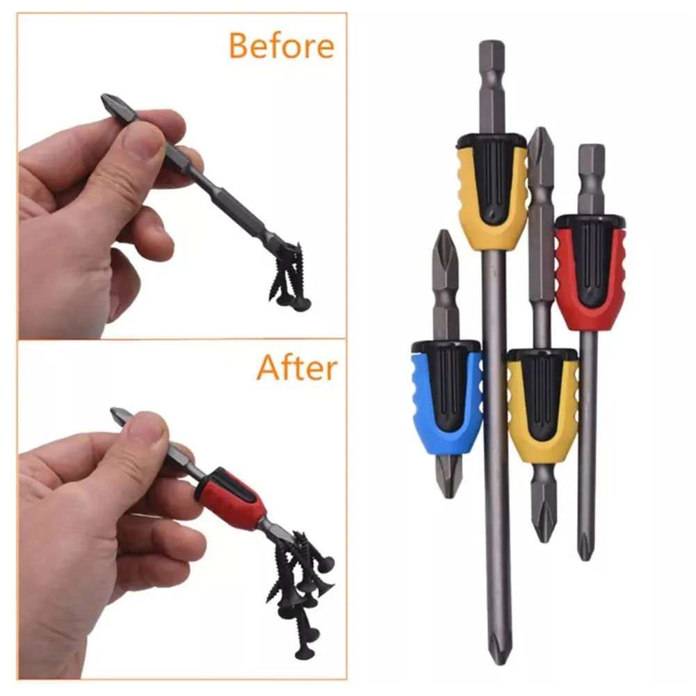 Magnetic Ring Screwdriver Bit Set 1/4 in Shank with Magnetizer ...