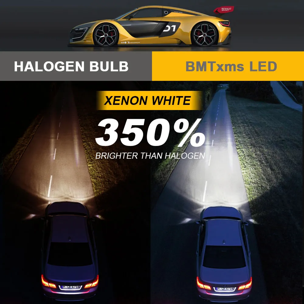 DHgate.com:BMTxms H4 9003 HB2 LED Headlight Bulbs, 100W 12V 6500K 20000LM Super Bright Car ...