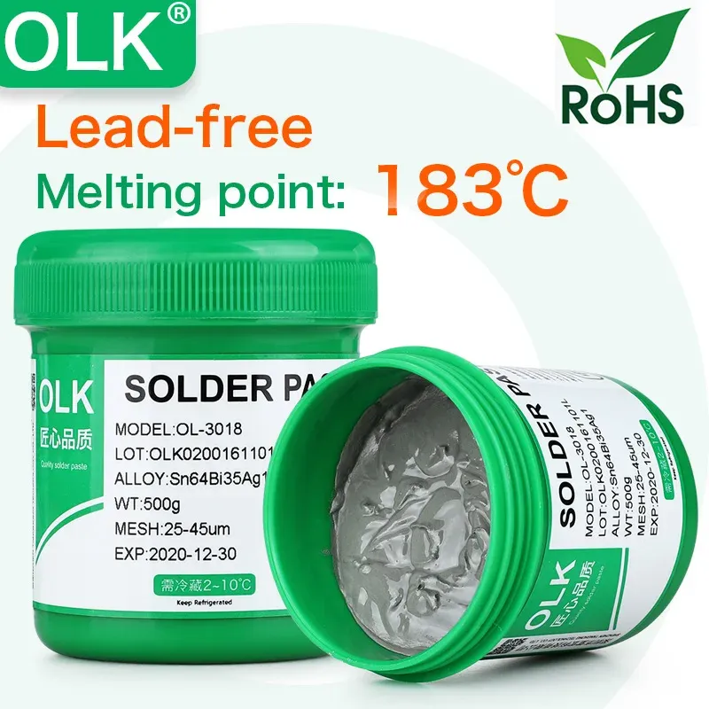 High-Temperature LED solder and flux - Olk 500g Lead-free Silver Solder ...