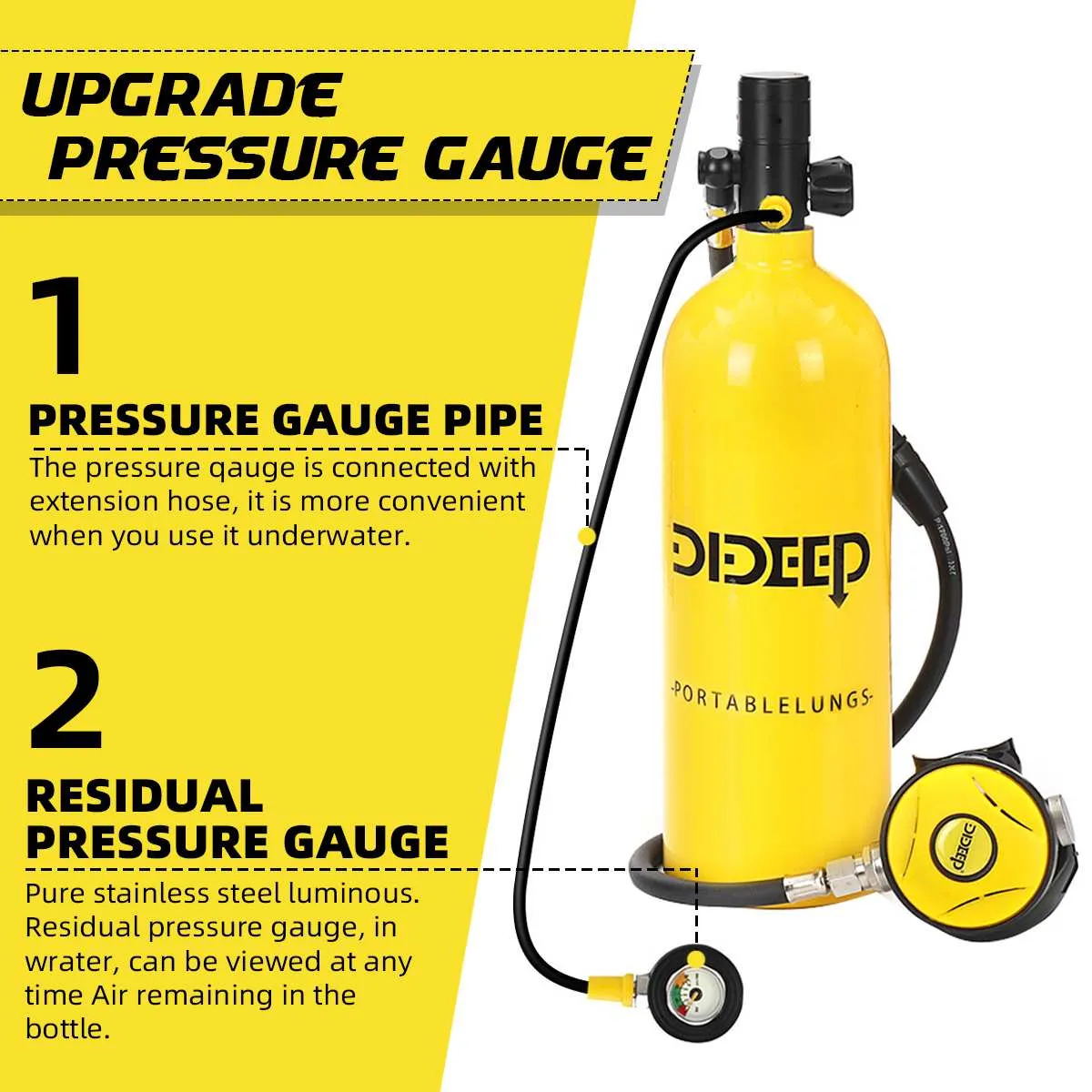 DHgate.com:2L Scuba Diving Tank with Upgraded Pressure Gauge and Diving ...