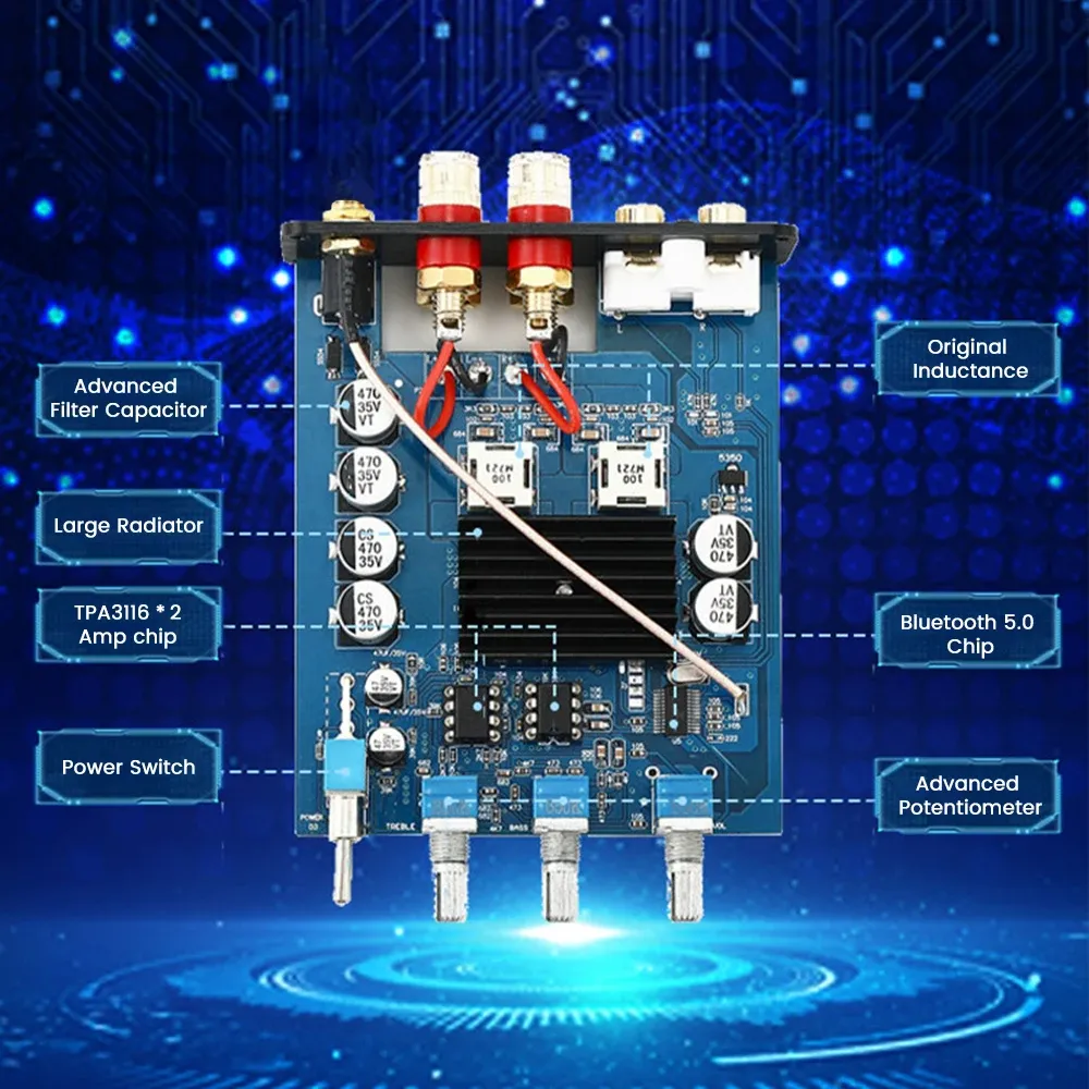 AIYIMA TPA3116 Mini Bluetooth HiFi Amplifier 100W... From Ddmyhome, $74 ...