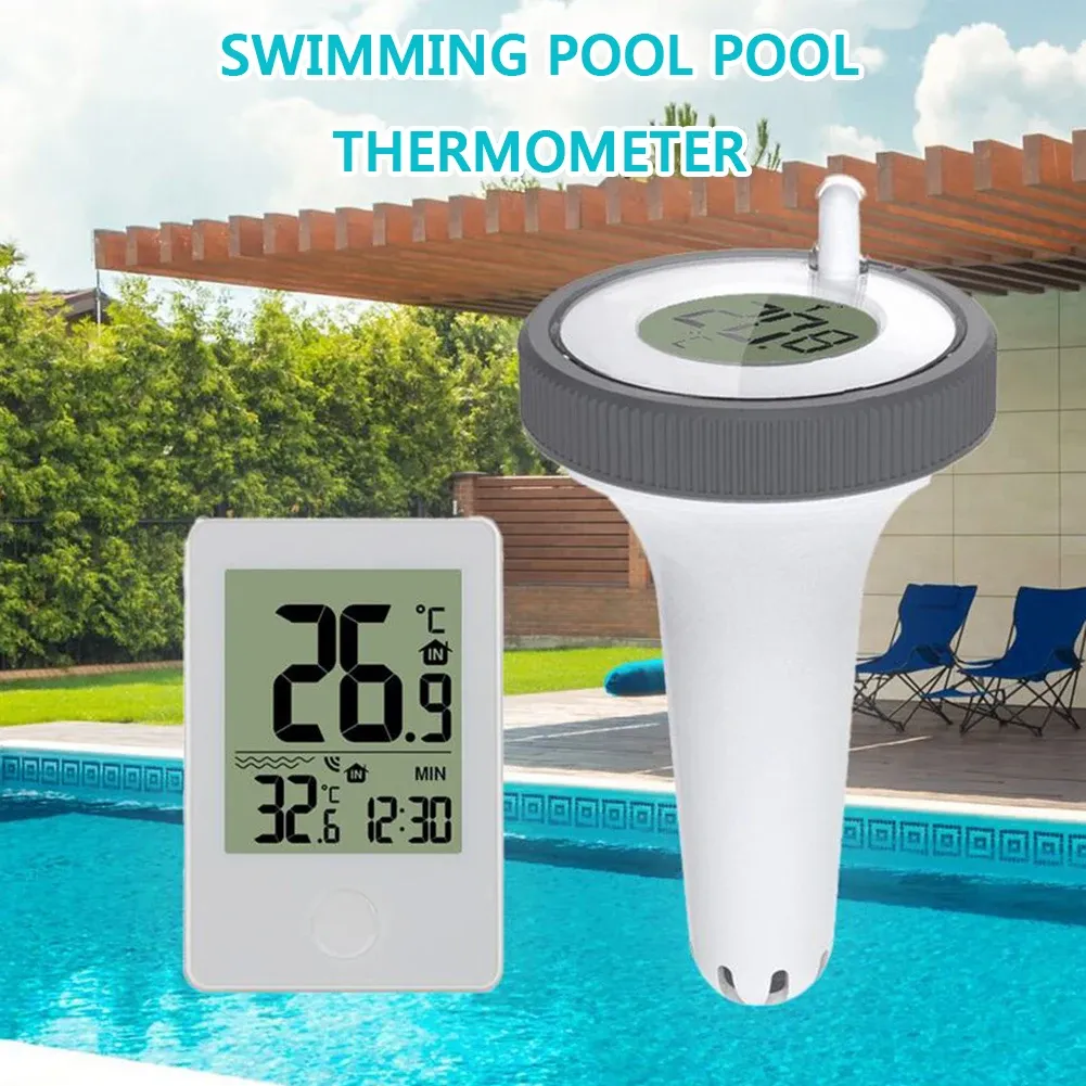 2024 Solar Powered Floating Pool Thermometer for Outdoor Pools, Spas ...