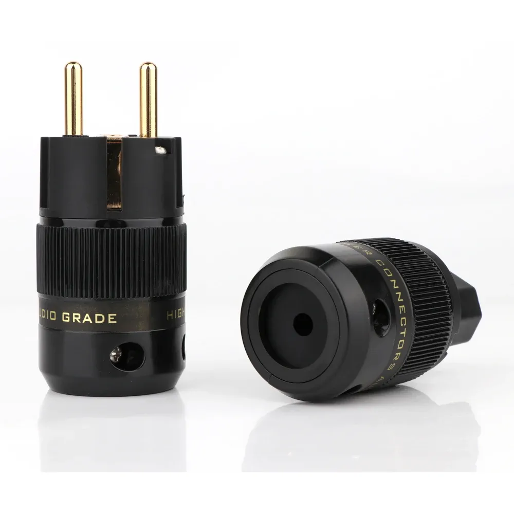 15A/125V Screw-Locking HiFi Power Cable Connector EU/US Plug ...
