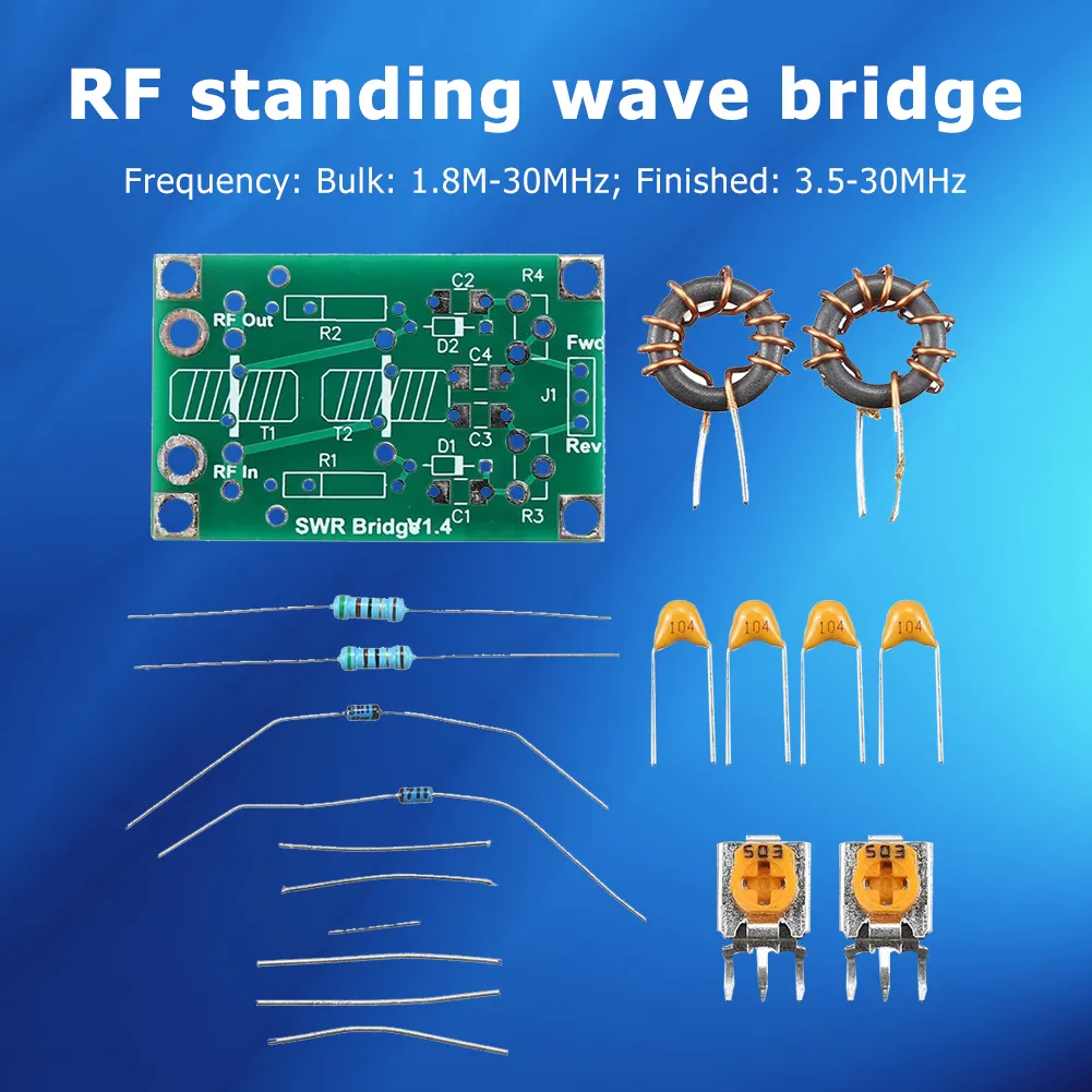 DHgate.com:1.8M-30MHz/3.5-30MHz RF SWR Standing Wave Ratio Bridge Radio ...