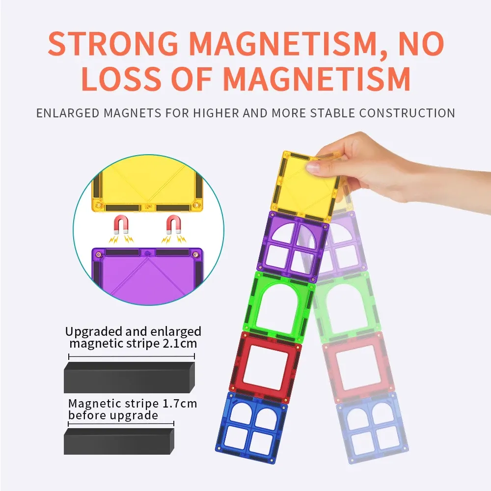 Romboss Magnetic Building Blocks Puzzle Colorful Educational Window ...