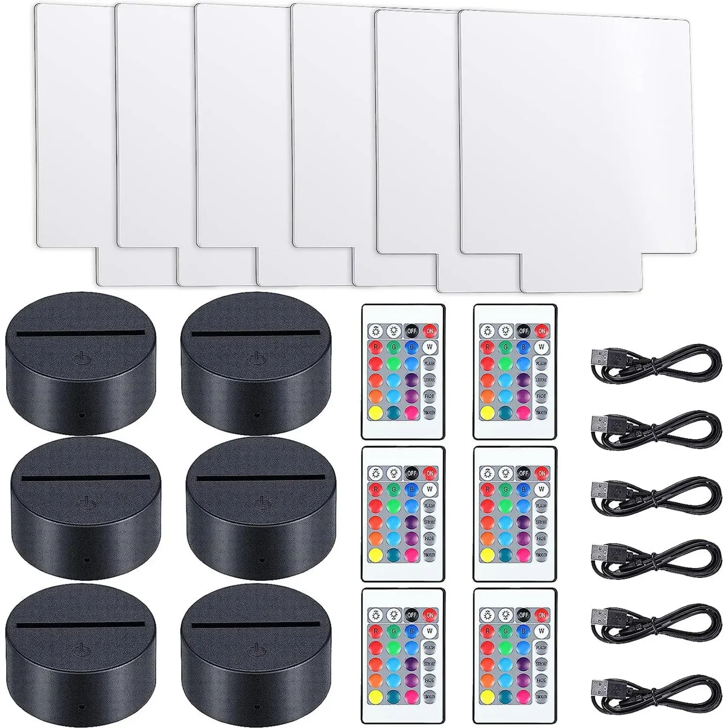 3D Night LED Lamps 6 Acrylic Light Displays... From Ddmyhome, $185 ...
