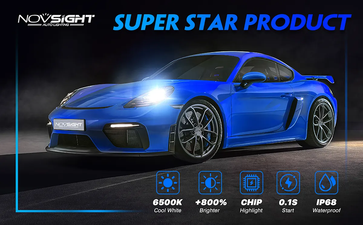 Novsight N60 200W 40000lm Super Bright H7 LED Canbus H4 H11 H8 H9 9005 HB3 9006 HB4 H13 9012 Du ...