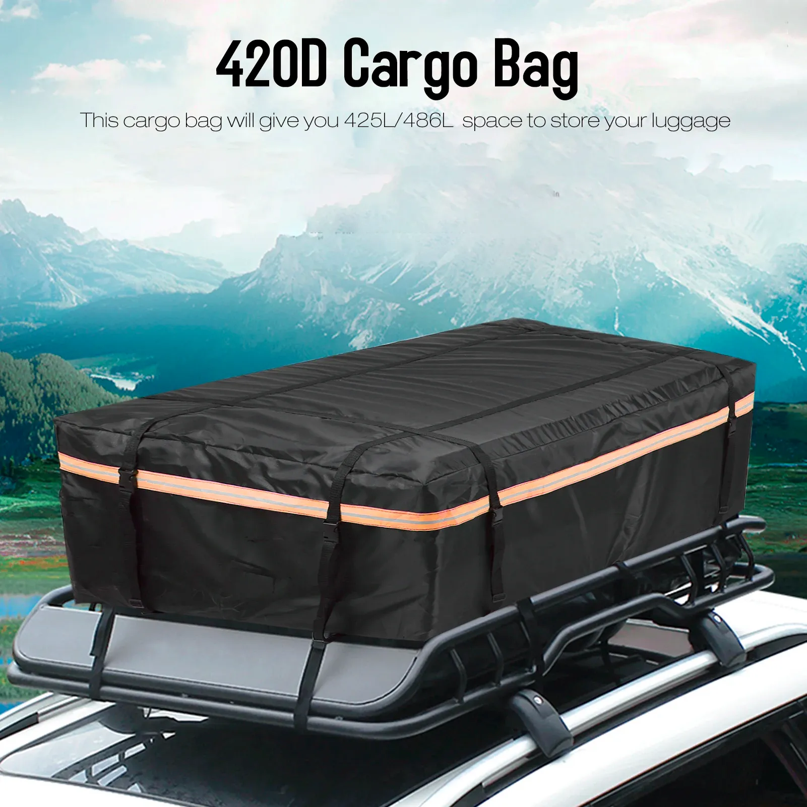Night Reflective auto roof bag - Universal Roof...