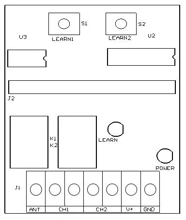 Universal 2 Channel Gate Garage Door Remote Control Receiver 433MHz ...