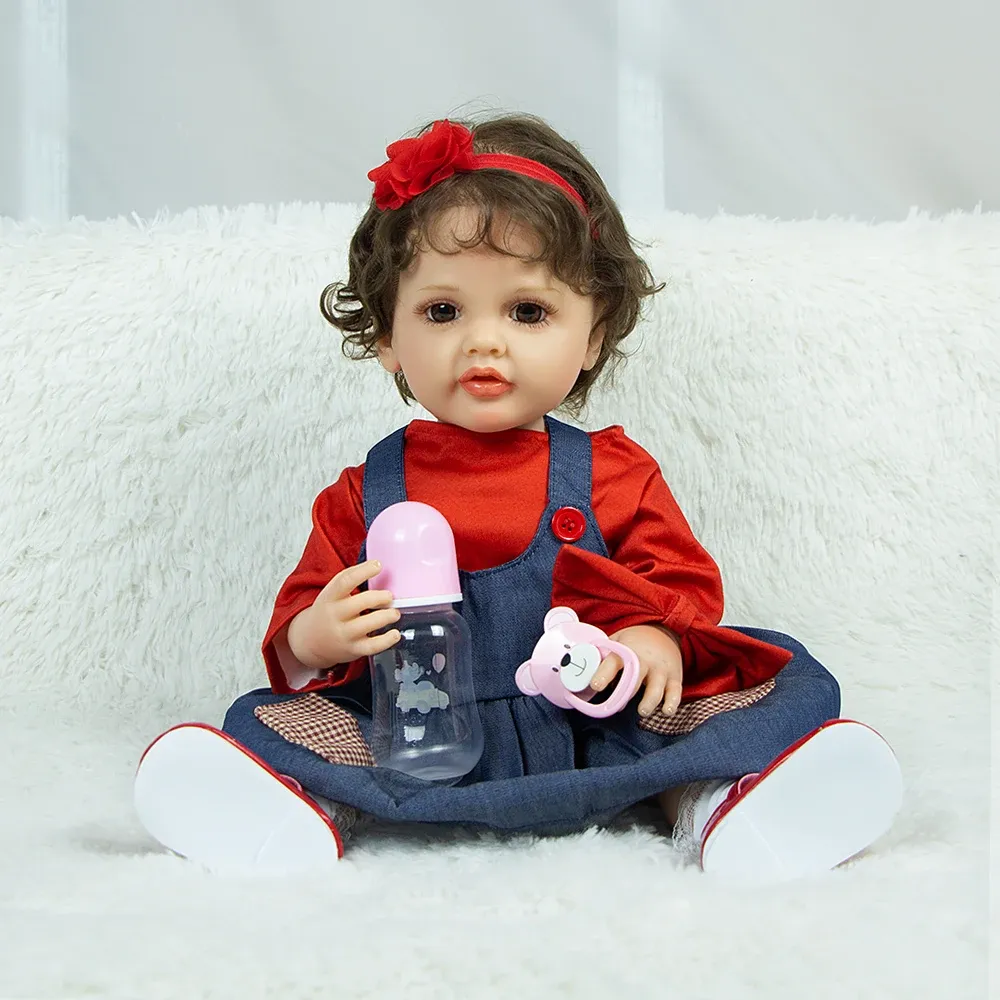 22 Inch Lifelike Reborn Baby Doll - Full Silicone Body, Perfect Gift ...