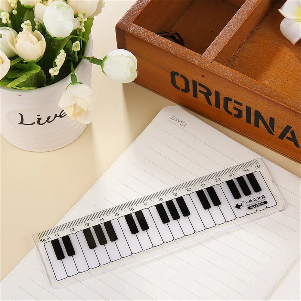DHgate.com:15cm Transparent Piano Ruler: Cute Musical Notes for Drawing ...