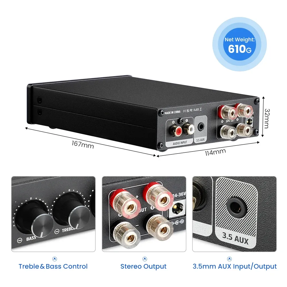 AIYIMA A04: 175Wx2 Audio Power Amplifier HiFi... From Ddmyhome, $125.34 ...