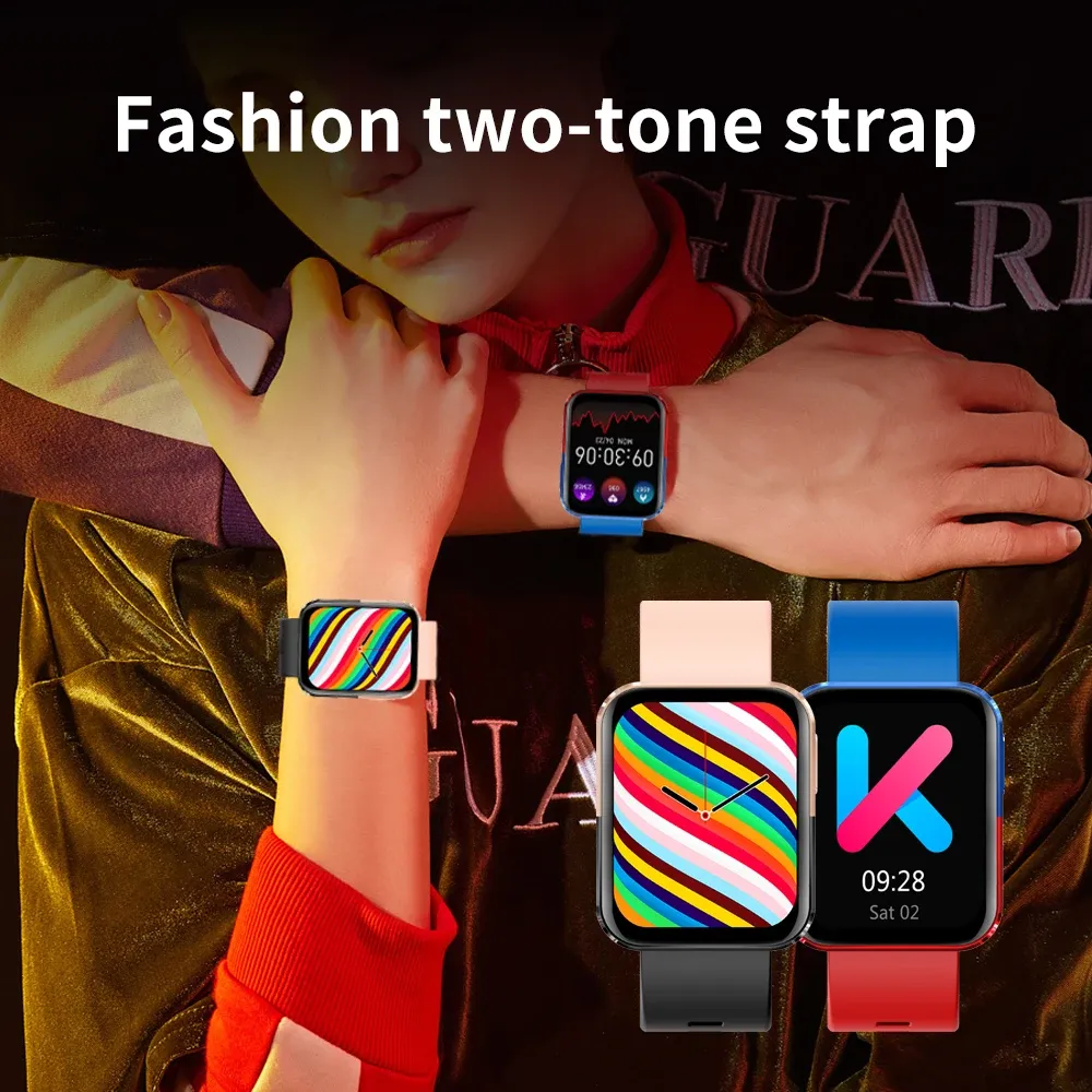 2024KUMI GT6 Smart Watch, Heart Rate Monitor Sports Watch with 1.72 ...