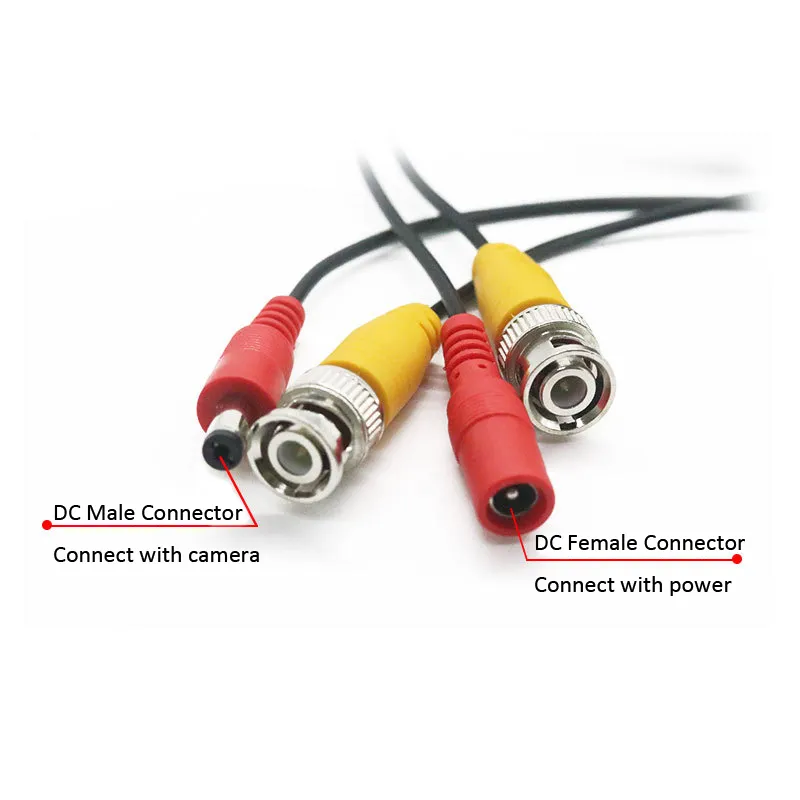 5M-40M 2-in-1 AHD CCTV Camera Video Cable with Power Supply - BNC Cord ...