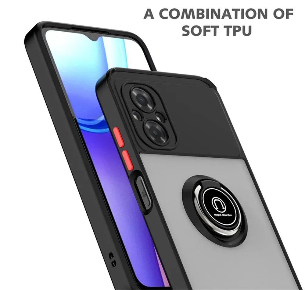 DHgate.com:Poco M5 Phone Case with Metal Ring Holder for Secure Grip ...