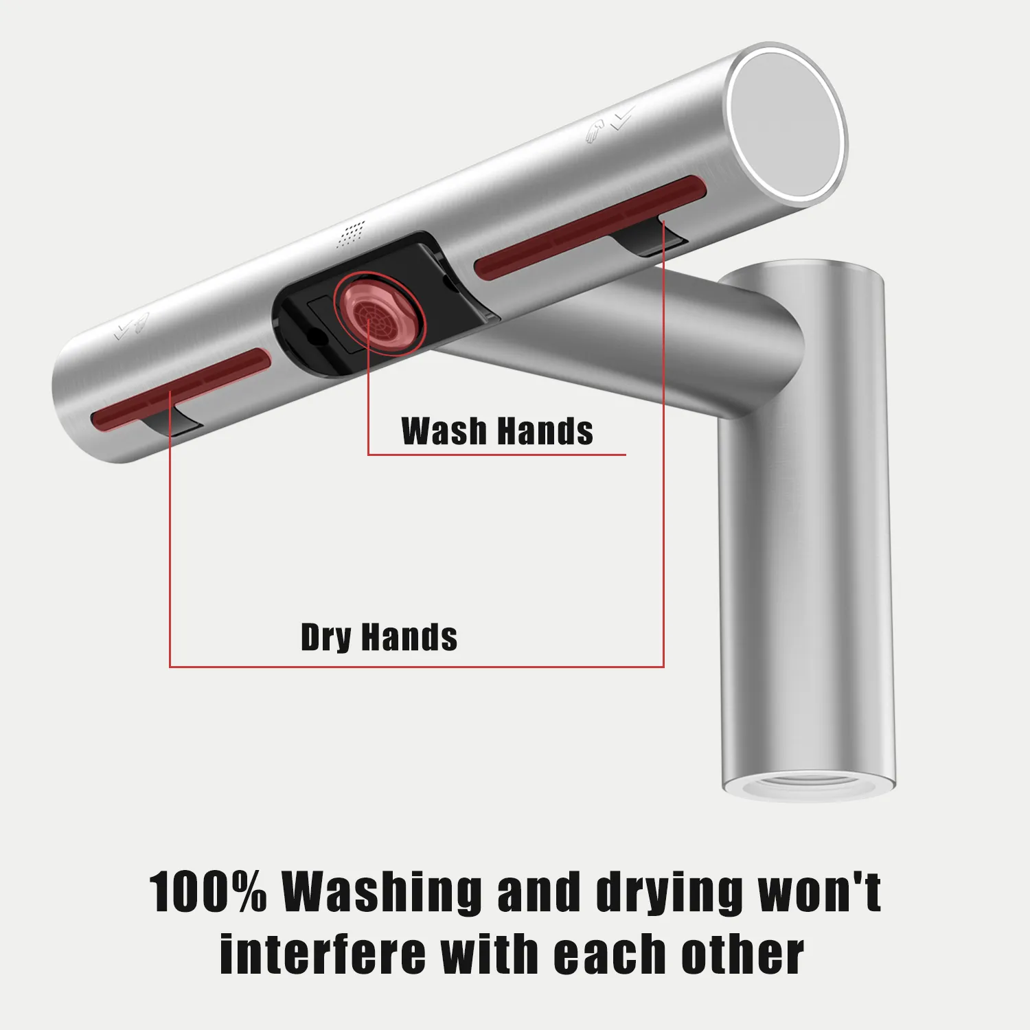 2-in-1 Automatic Hand Dryer Faucet: Modern Bathroom Fixture, ADA ...