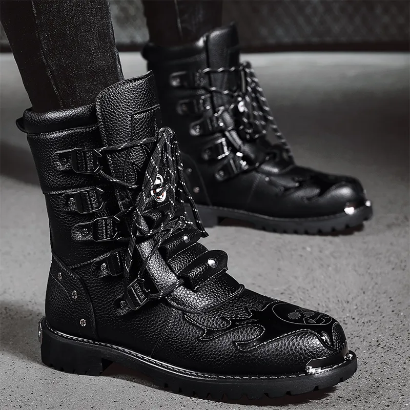 Mens Leather Boots Vintage British Style Winter... From Shoes_sellers ...
