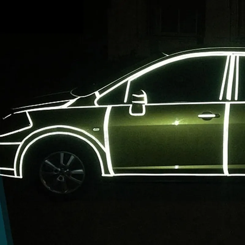 Premium 2cm5m Reflective Car Tape: Color Auto Safety Warning Sticker ...