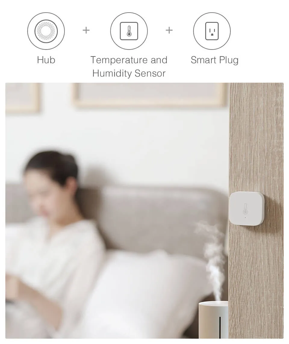 Original Aqara Temperature Sensor Smart Air Pressure Humidity Sensor Smart Control Zigbee Smart ...