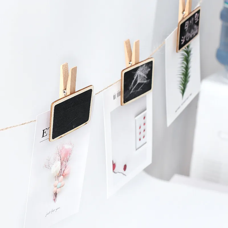 DHgate.com:Mini Wooden Blackboard Clips for Message Display, Pack of 1 ...