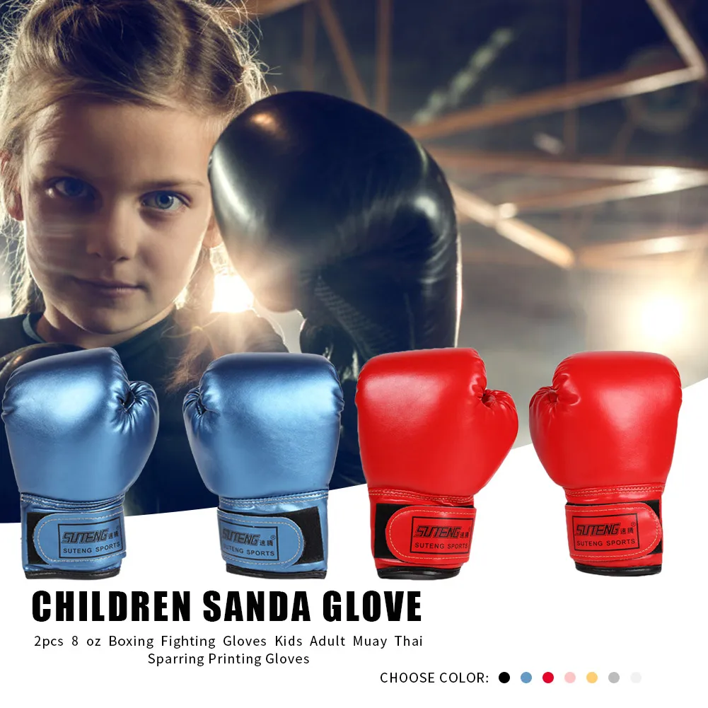 DHgate.com:2Pcs PU Leather Kids Muay Thai Boxing Gloves, Childrens ...