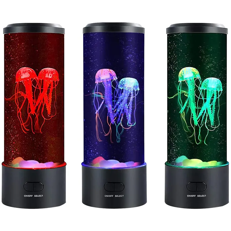 LED Jellyfish Lamp: Multicolor Aquarium Night Light With Remote Fantasy ...