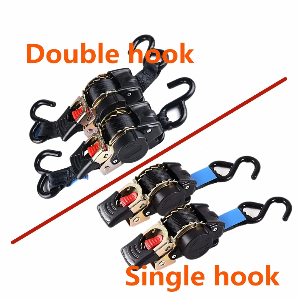 2-Pack All-Purpose Heavy-Duty Auto-Retractable Ratchet Tie-Down Straps ...